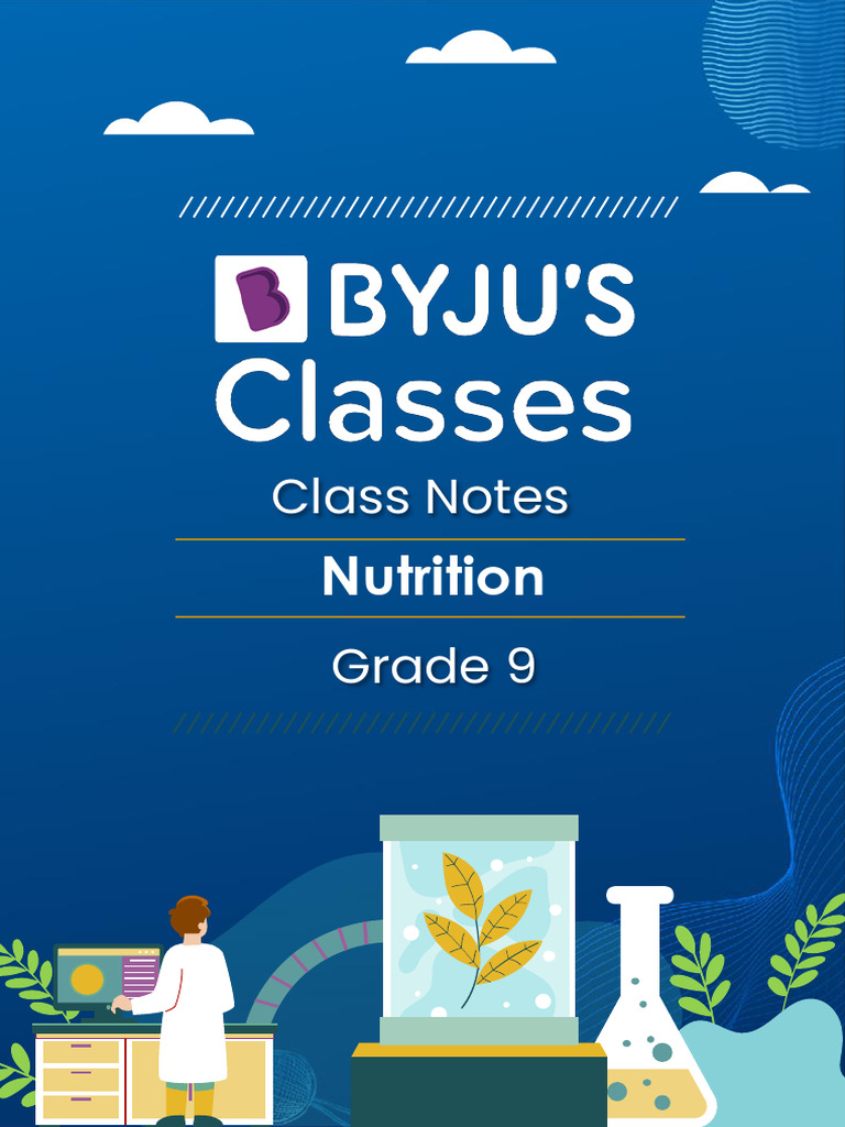 Grade 9 Nutrition Class Notes | PDF | Carbohydrates | Nutrients