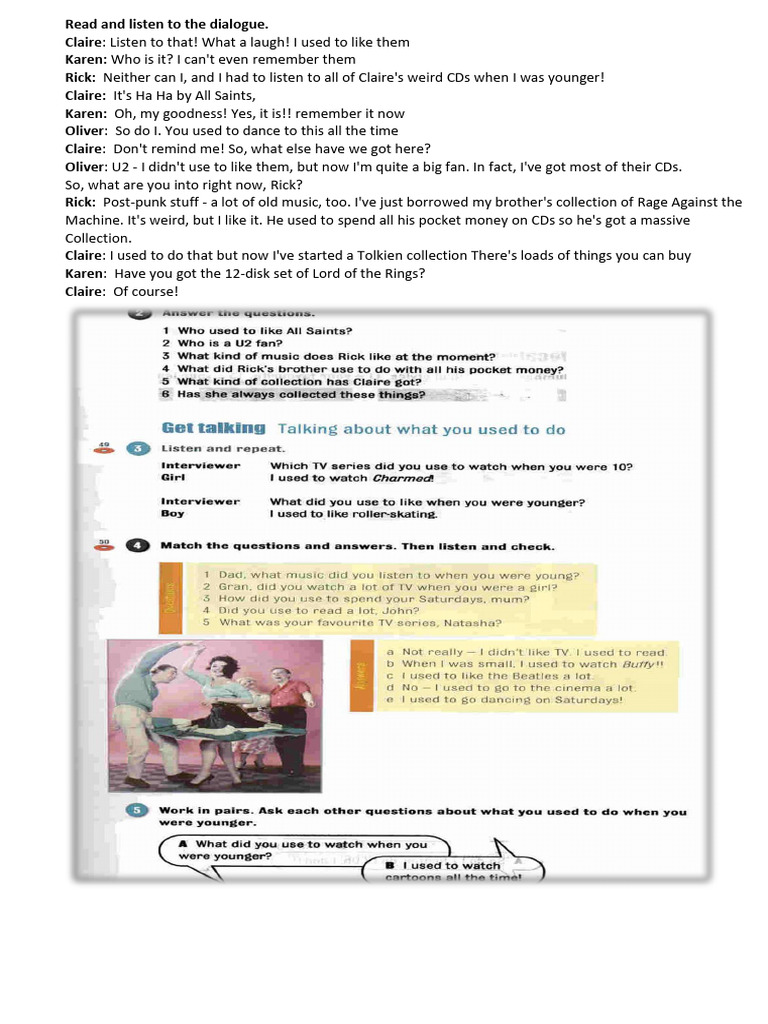 USED TO Lesson | PDF