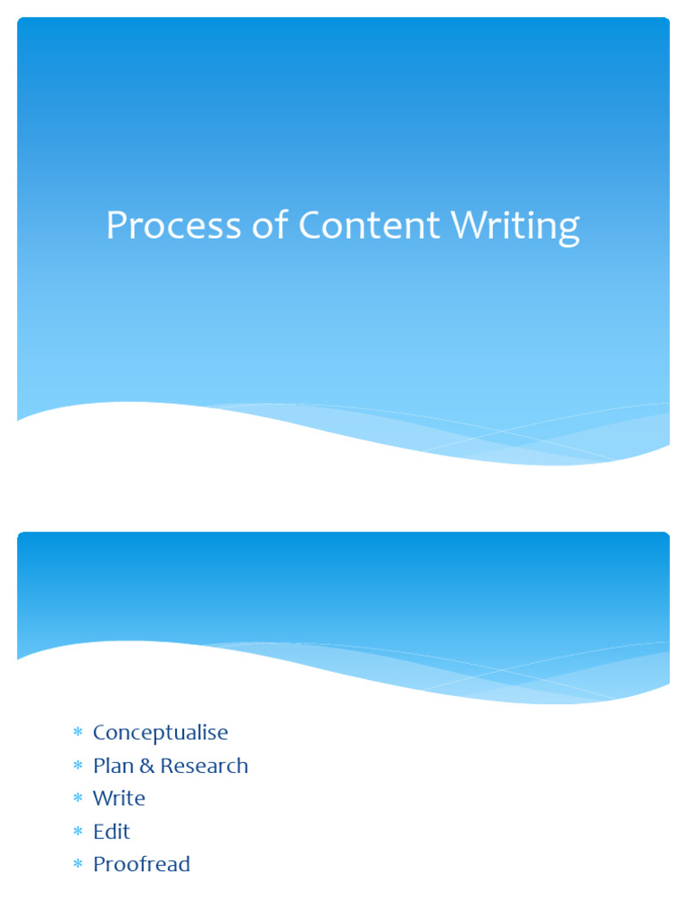 Process o Content Writing | PDF | Search Engine Optimization ...