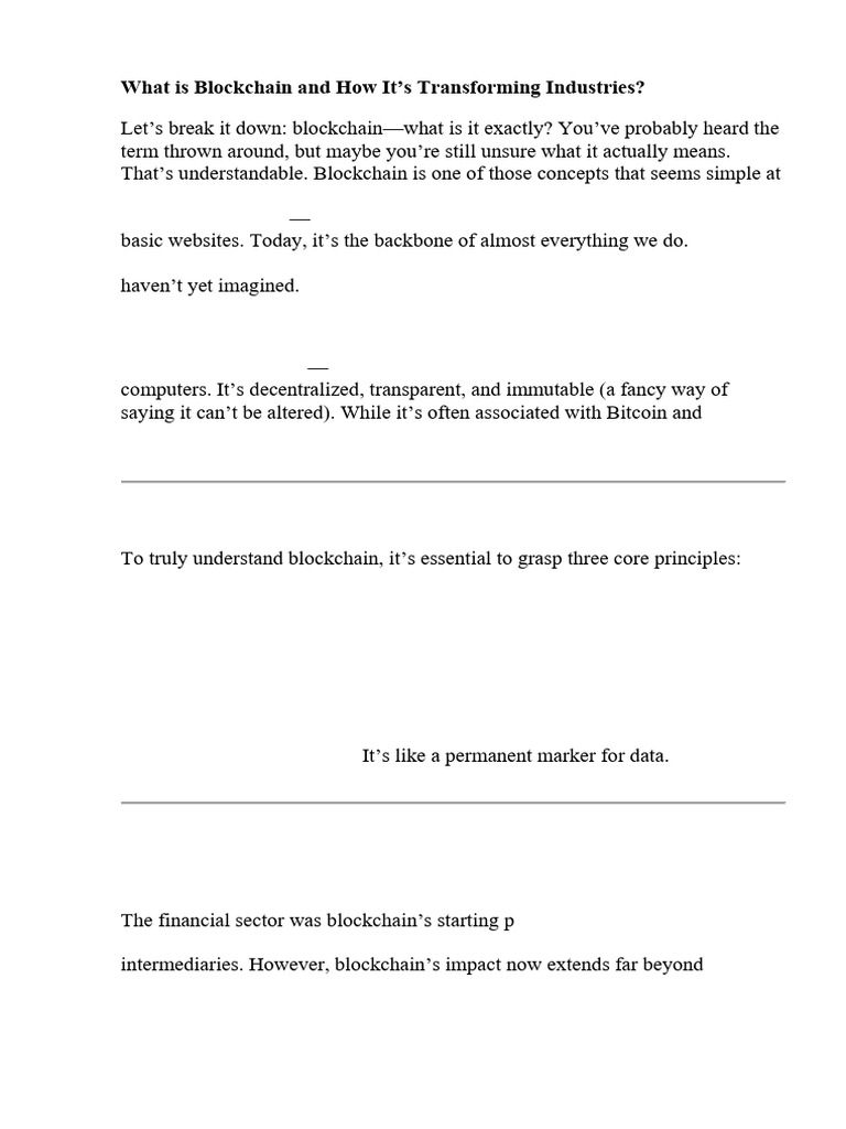 Understanding Blockchain's Industry Impact | PDF | Cryptocurrency