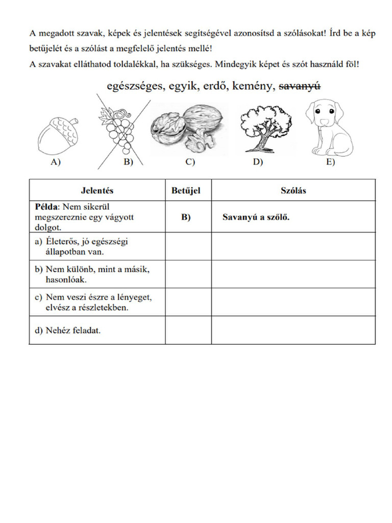 Órai Munka - Nyelvtan 5.c | PDF