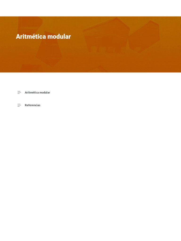 Aritmetica Modular | PDF | Matemáticas discretas | Teoría de los números