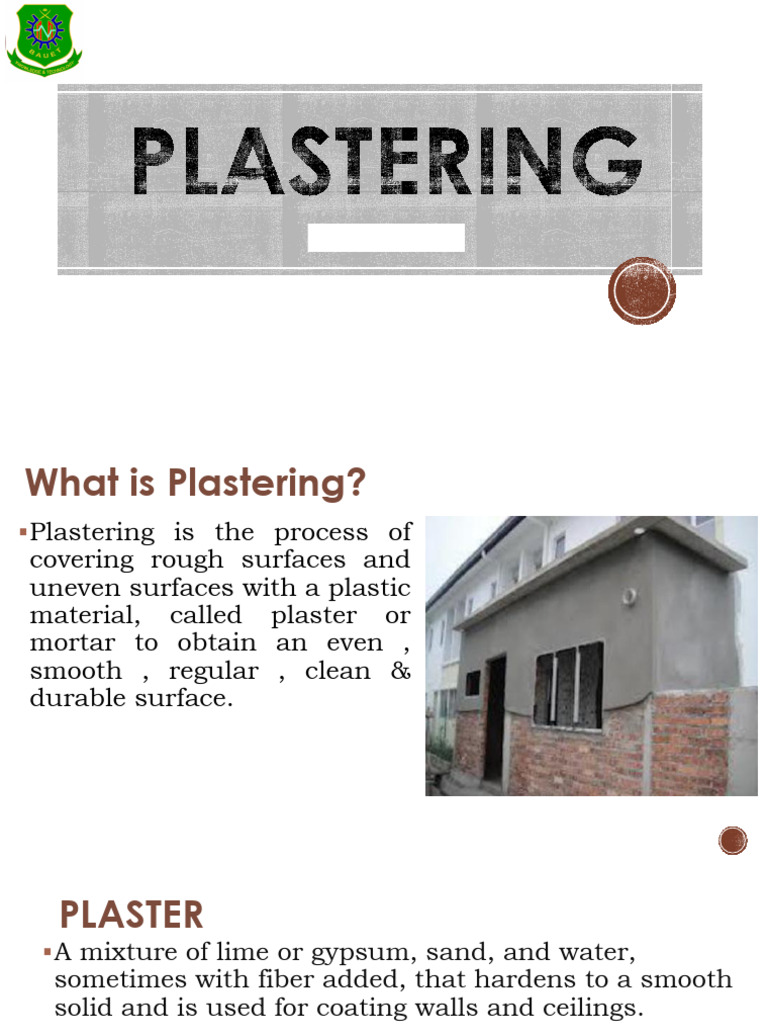 Lec 2 - Plastering and Pointing | PDF | Plaster | Lime (Material)