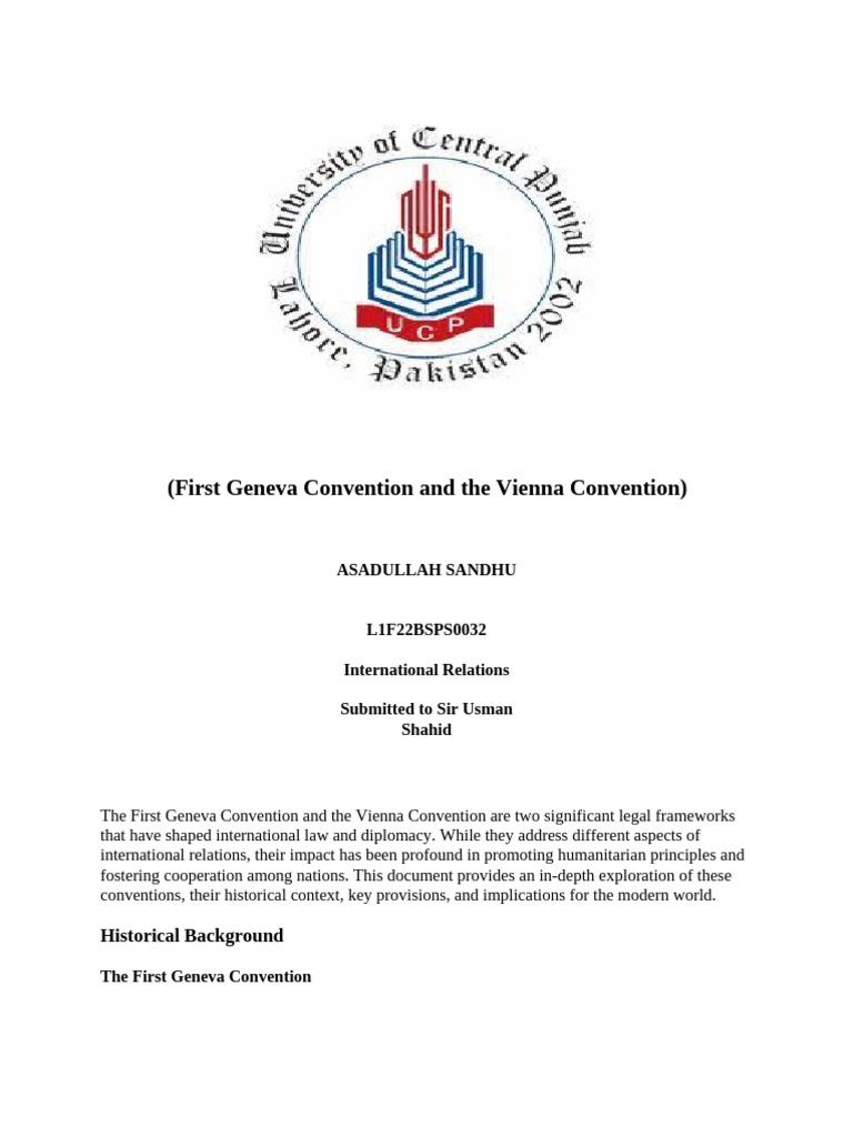 Asadullah IR | PDF | Geneva Conventions | Diplomacy