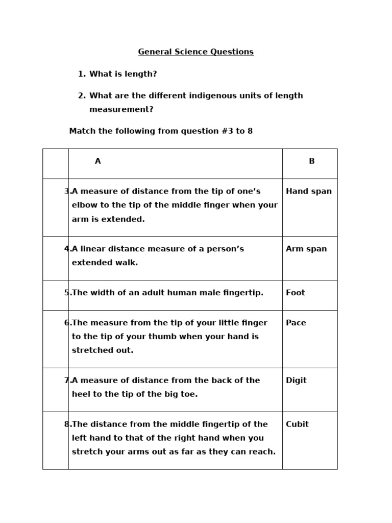 General Science Questions For Grade 8 | PDF | Respiratory Tract | Human ...