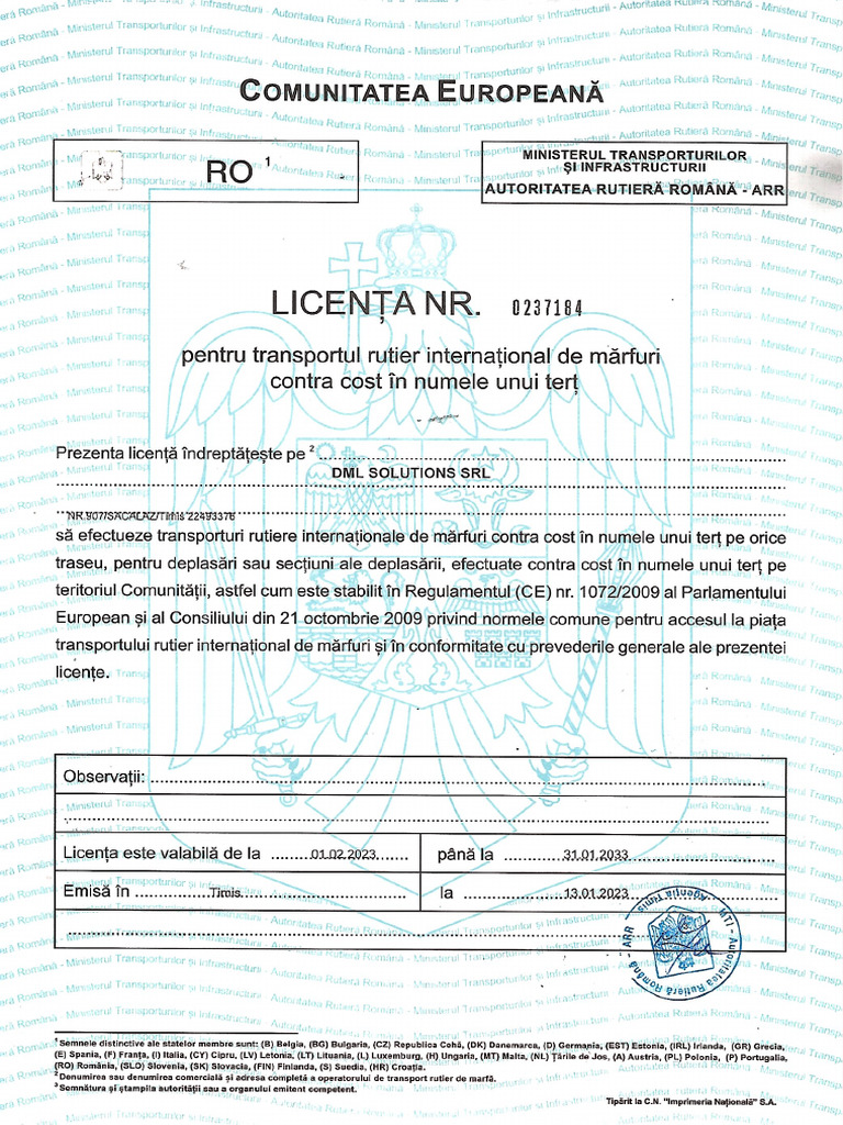 Licenta DML Solutions 2033 | PDF