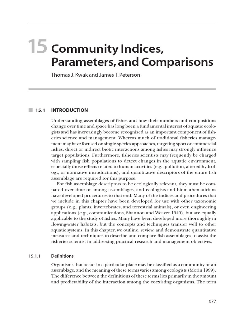 Community Indices, | PDF | Sampling (Statistics) | Statistics