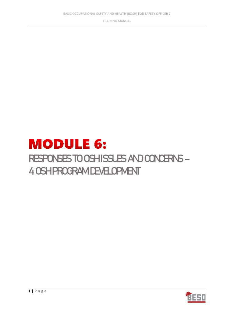 Module 6 4 Osh Program Development | PDF | Occupational Safety And ...