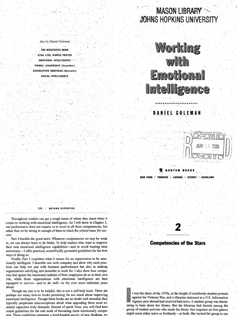 Working With Emotional Intelligence | PDF | Empathy | Intelligence