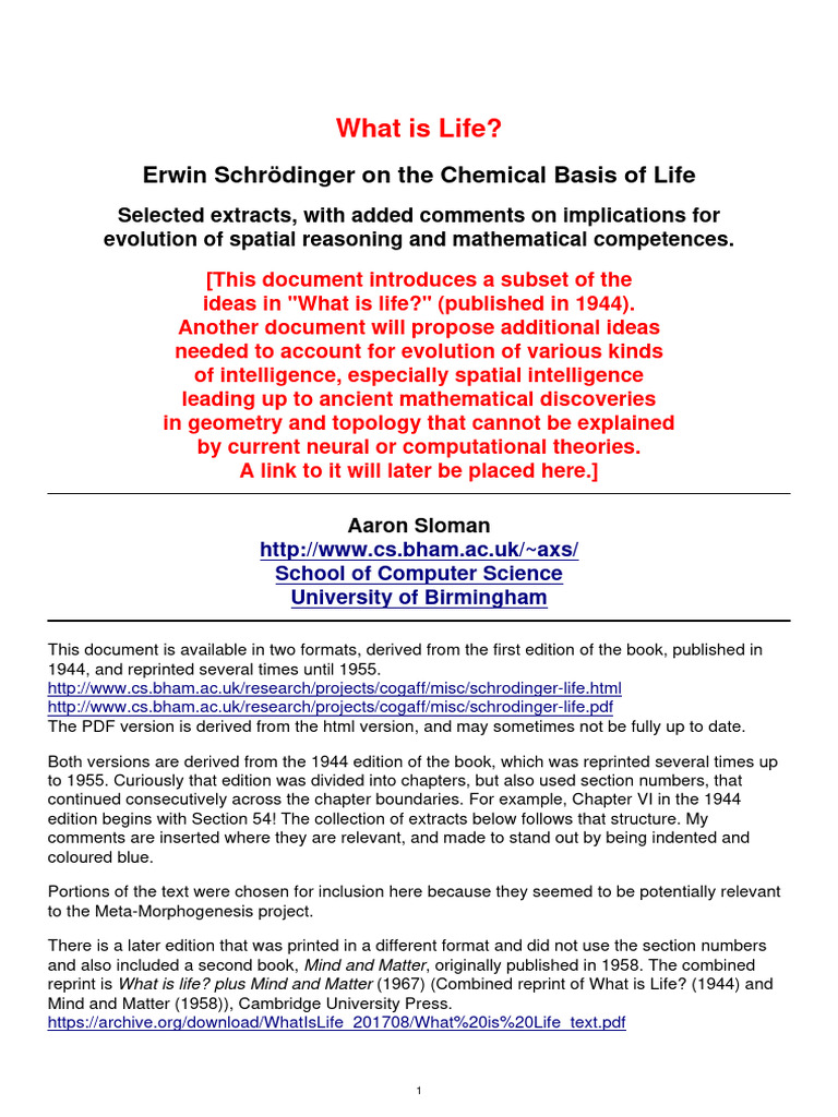 What Is Life | PDF | Isomer | Molecules
