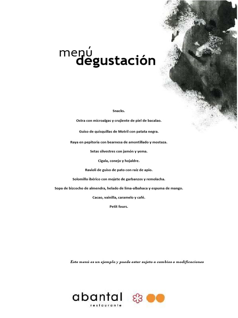 Menú de degustación gourmet innovador | PDF