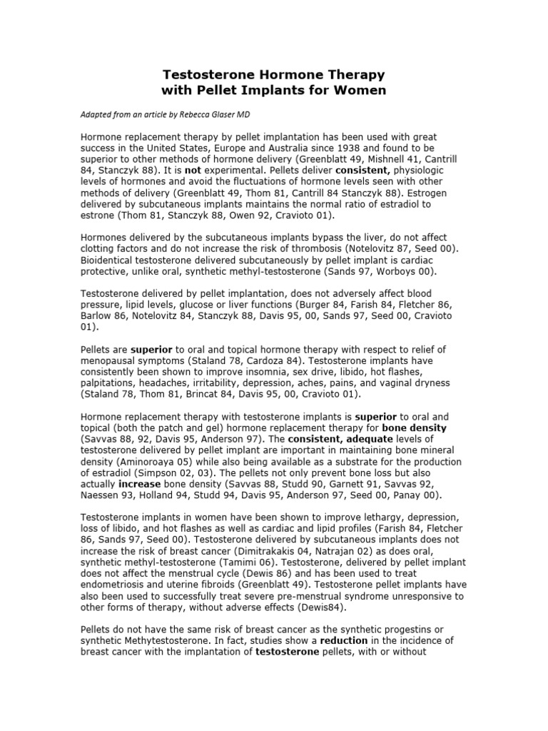 Testosterone Therapy For Women | PDF | Hormone Replacement Therapy ...