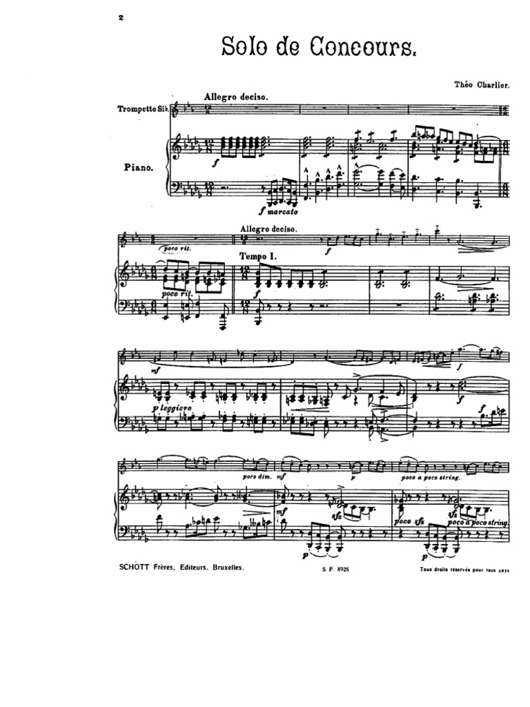 Solo de Concourse Charlier, Score | PDF