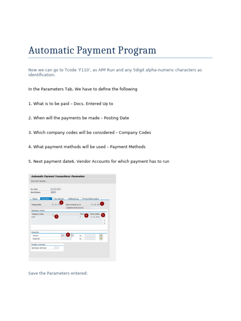 Automatic Payment Program | PDF