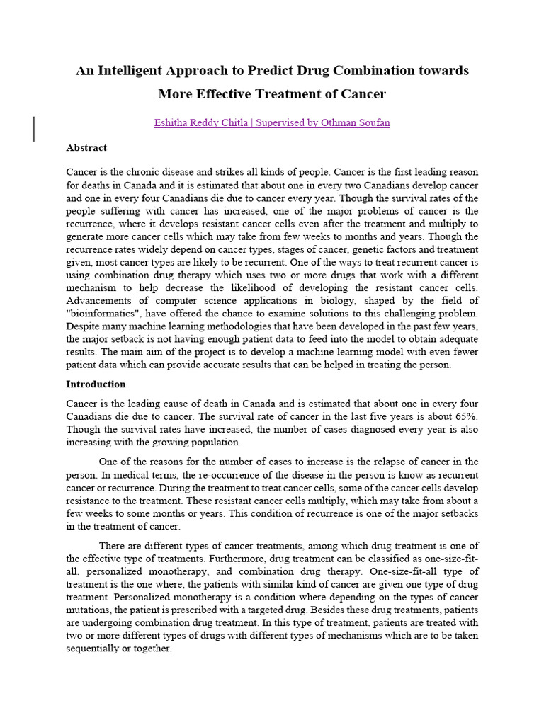 An Intelligent Approach To Predict Drug Combination Towards More ...