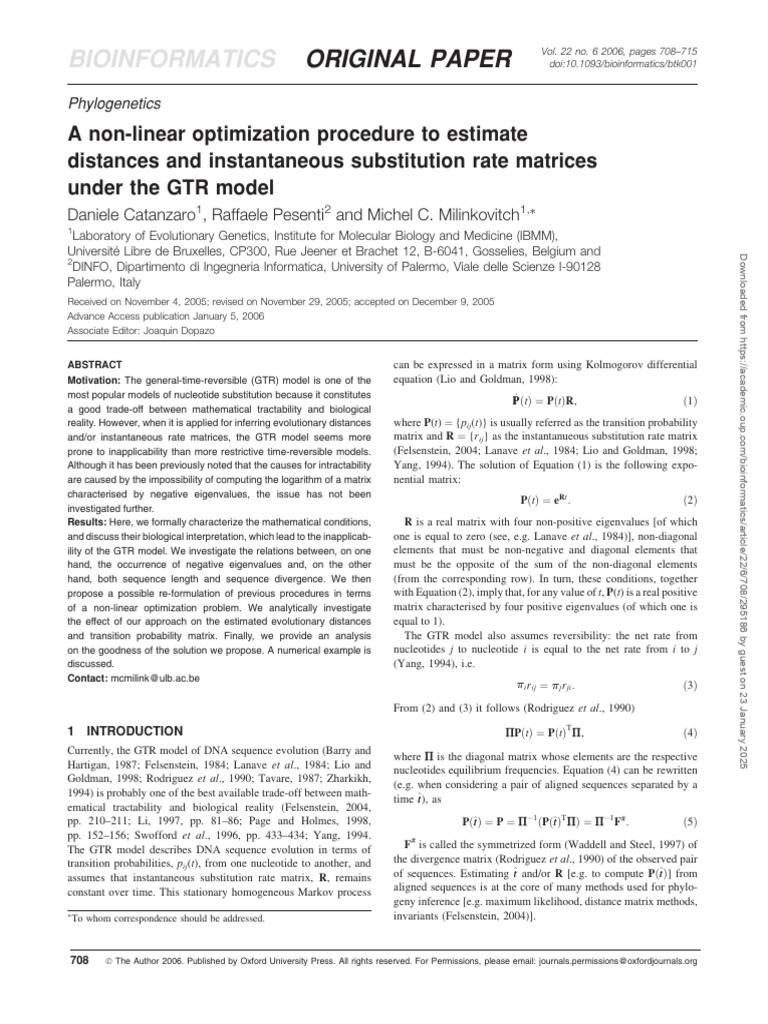 Catanzaro Et Al - 2006 - A Non-Linear Optimization Procedure To ...