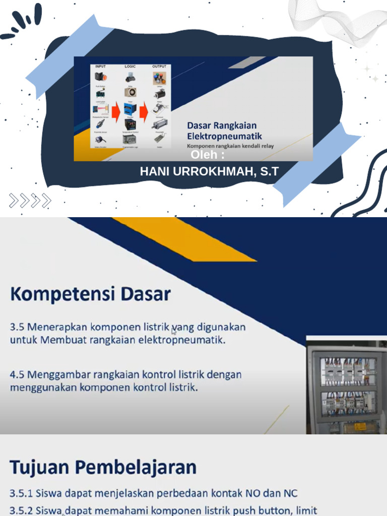 Materi Rangkaian Dasar Elektropneumatik | PDF