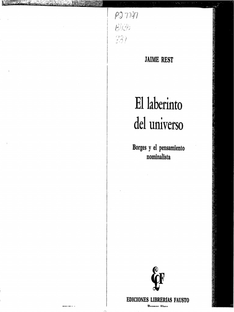 REST, J. (1976) El laberinto del universo. Borges y el pensamiento nominalista | PDF