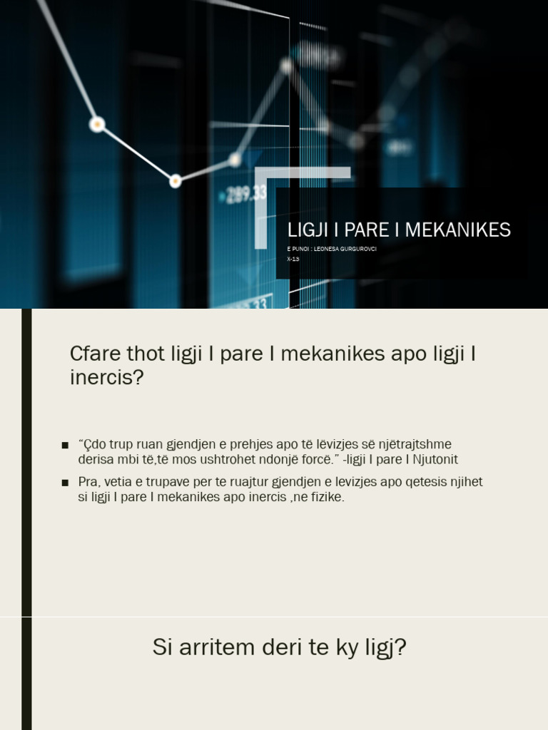 Ligji I Pare I Mekanikes | PDF