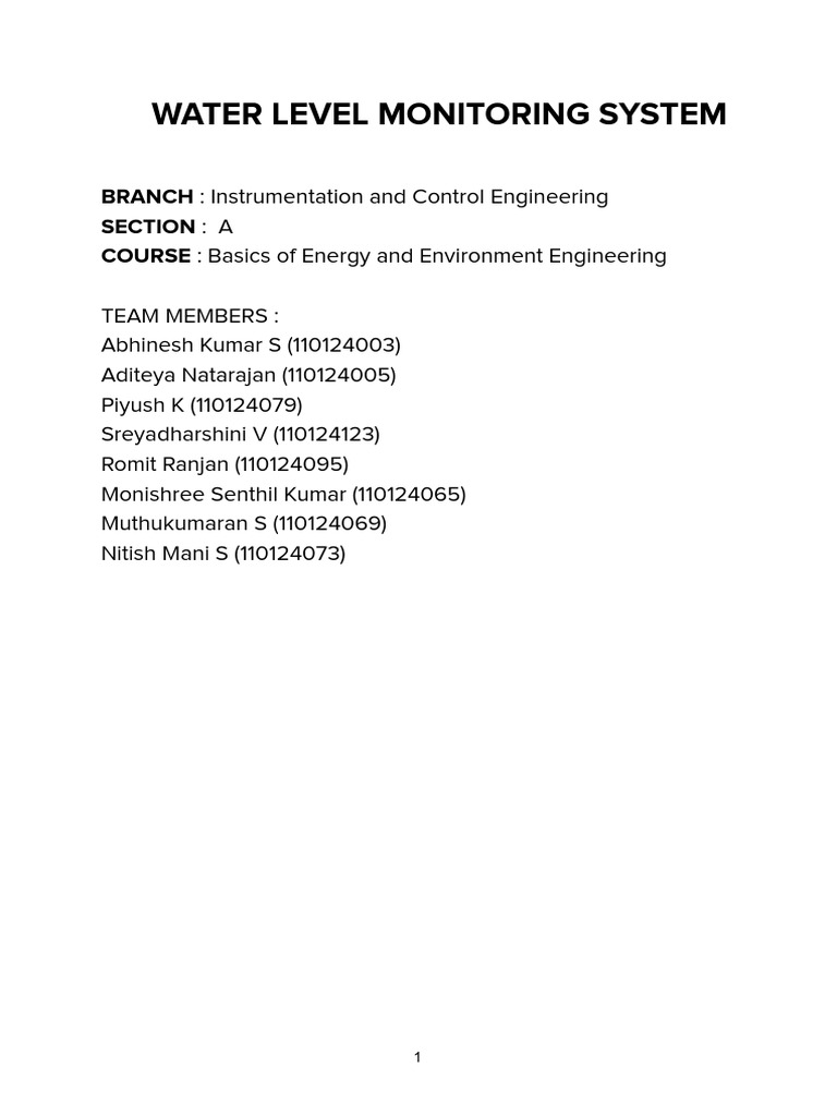 IoT Water Level Monitoring System | PDF | Water Conservation | Internet ...