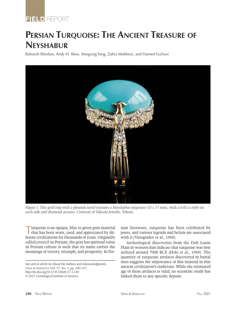 Neyshabur: Iran's Turquoise Heritage | PDF | Mining | Gemstone