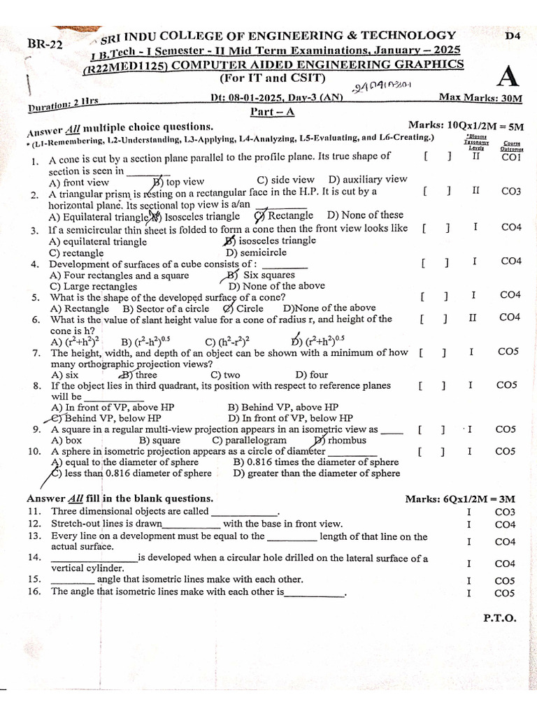 Mid Exam 2 QP-1 | PDF