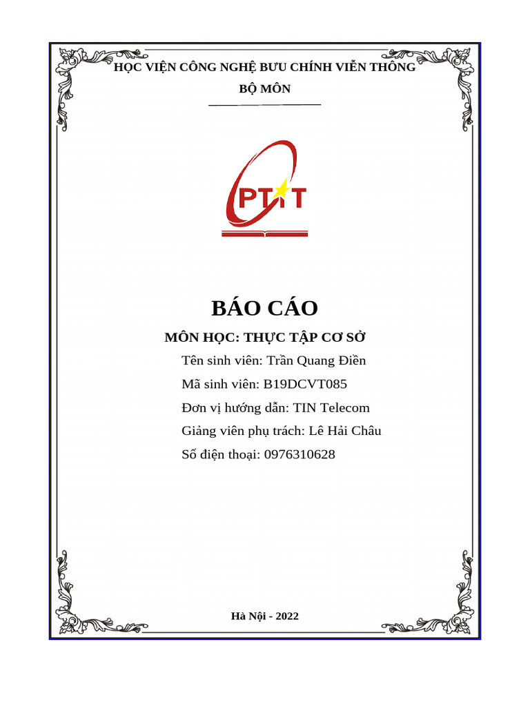 Báo Cáo TTCS | PDF