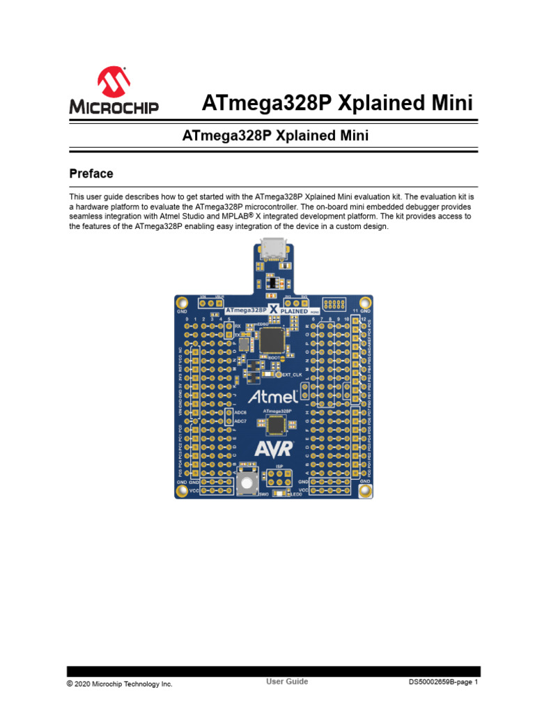 ATmega328P Xplained Mini UG DS50002659B | PDF | Microcontroller ...