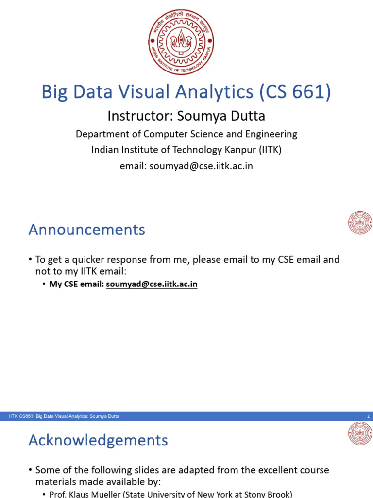 Big Data Visual Analytics Course Overview | PDF | Cognitive Science | Data