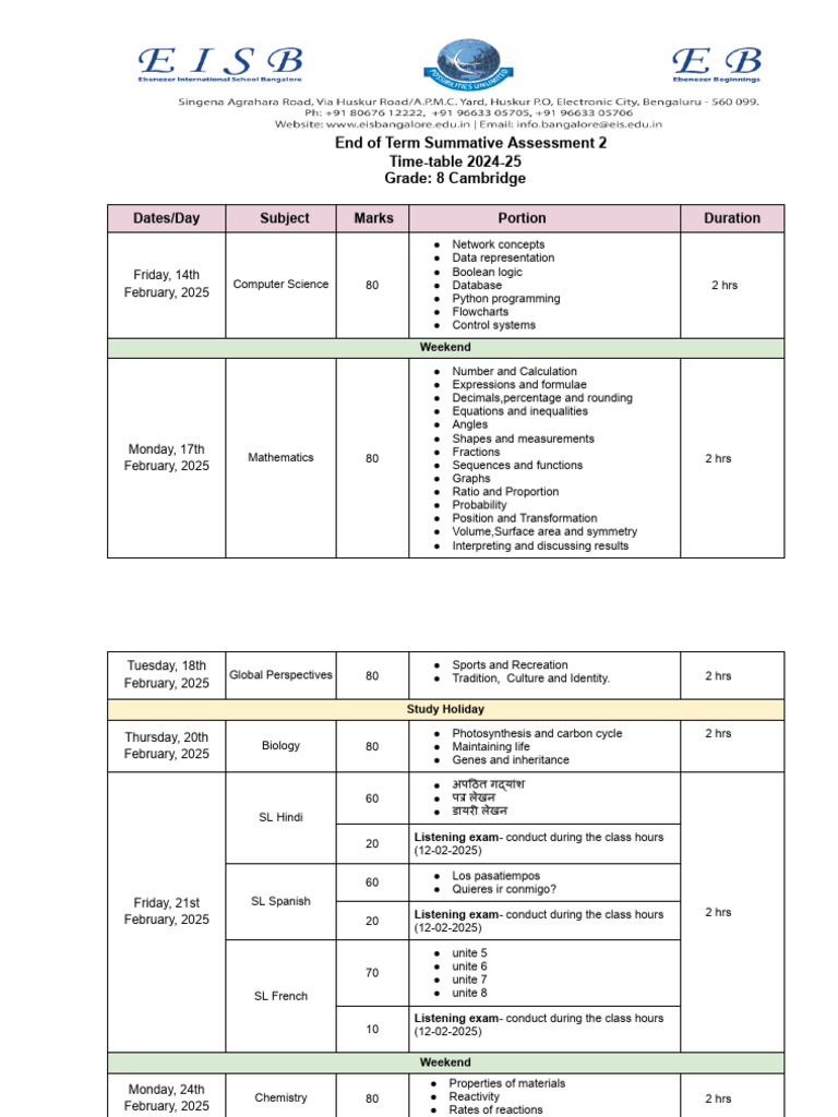 8 Grade Caie - Sa 2 - 2024-25 | PDF | Mathematics