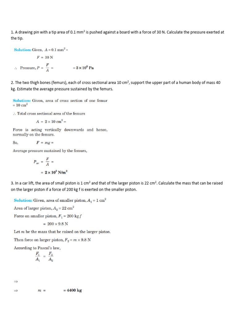 Physics Problem Solving Guide | PDF | Pressure | Viscosity
