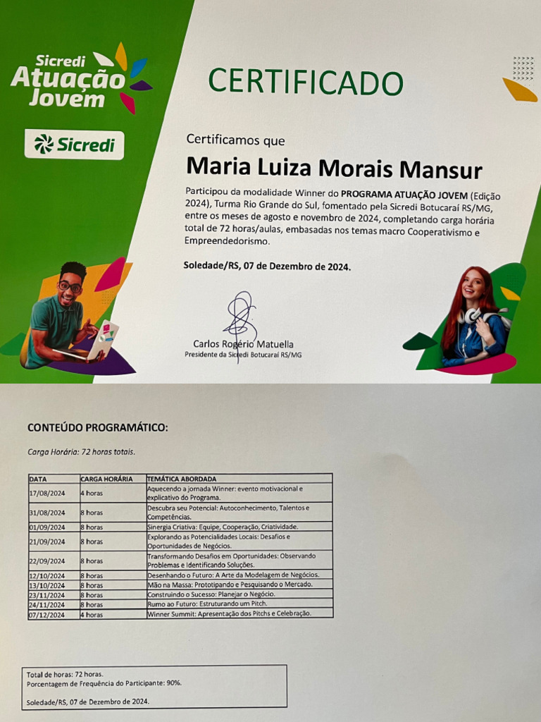 Certificado Sicredi | PDF