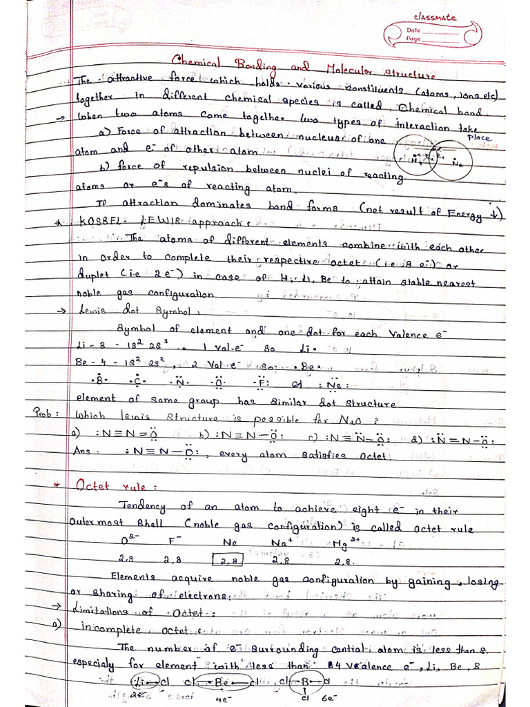 chemical bonding - full chapter | PDF
