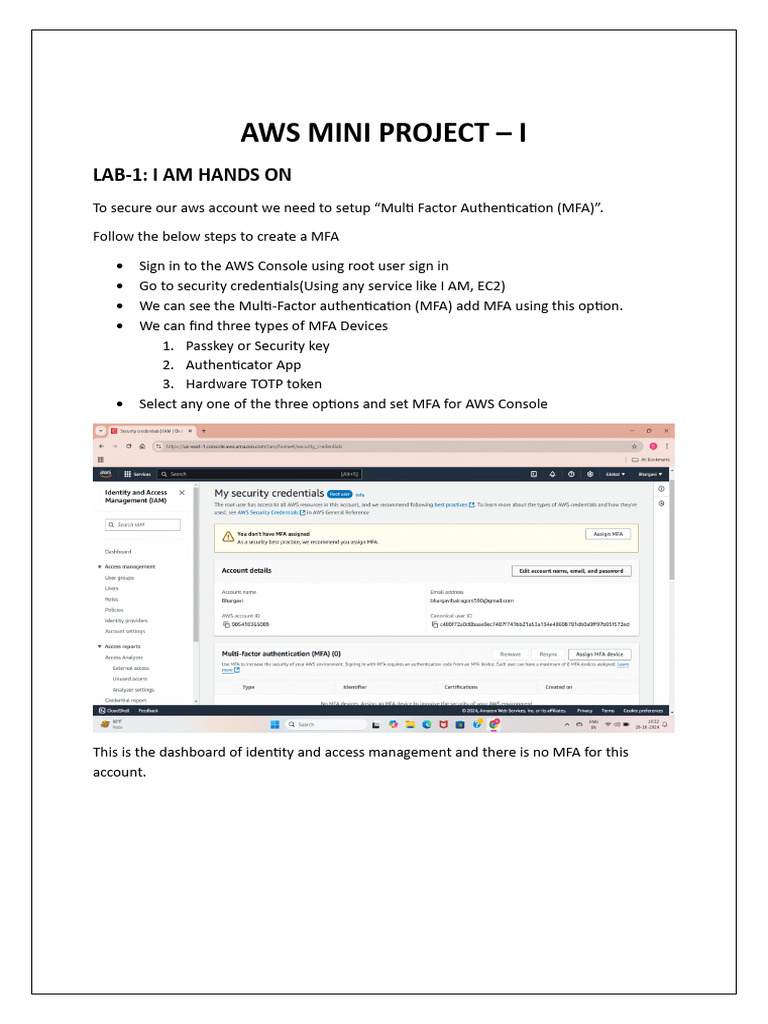 AWS MINI Project | PDF | Data Management | System Software