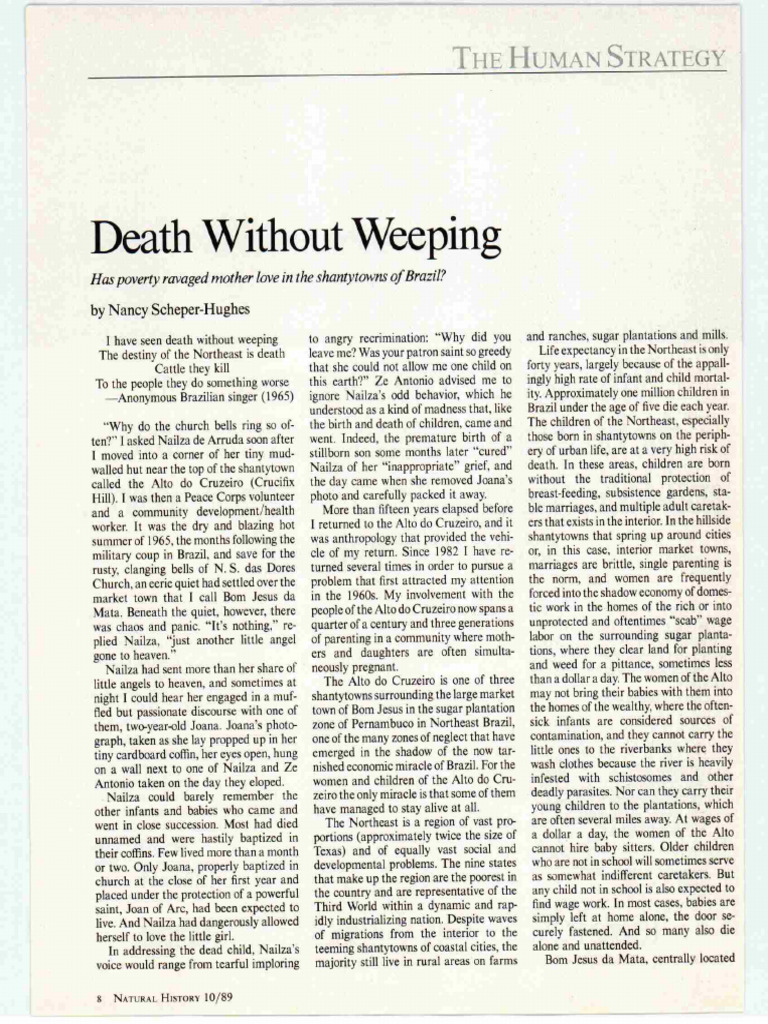 Death Without Weeping | PDF