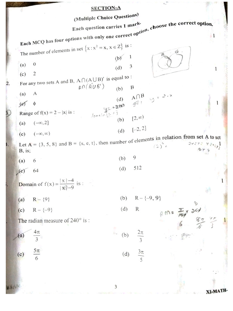 Math 11th Evening | PDF