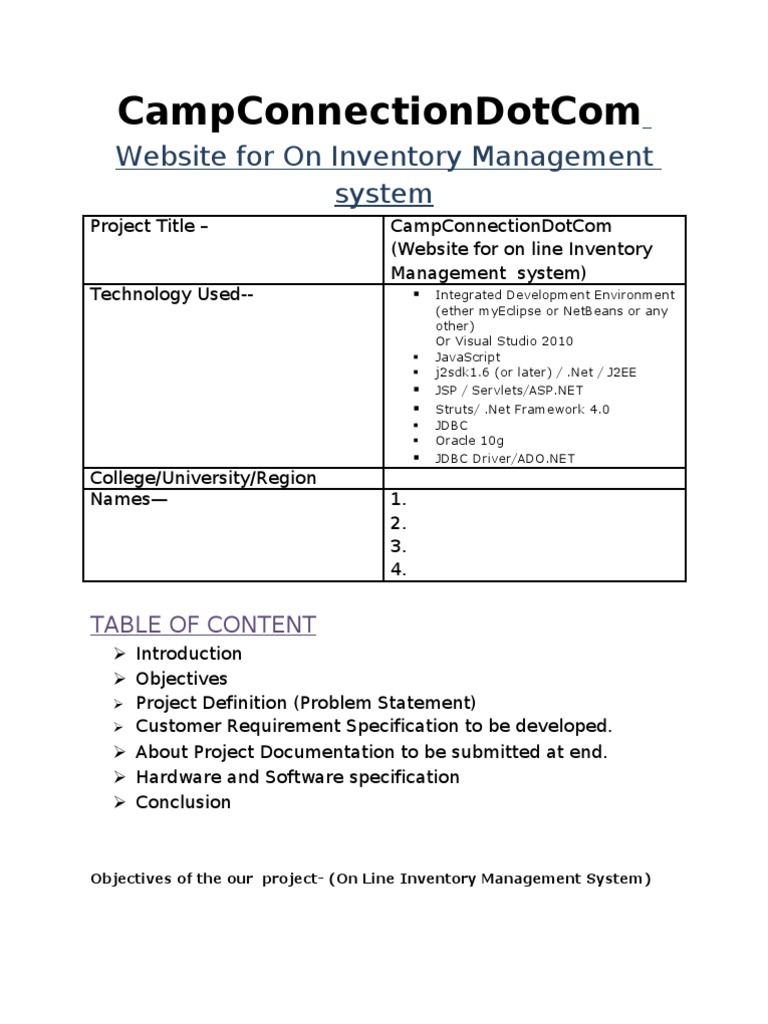 Inventory Management System | PDF | Inventory | Sales