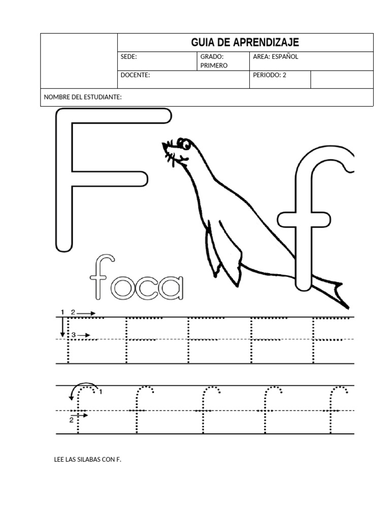 Aprendizaje de Sílabas con F y C | PDF