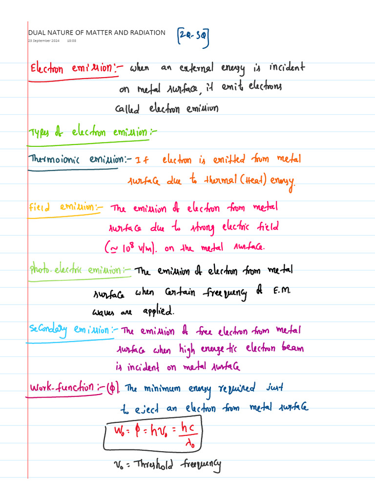 Neet Class 12th DUAL NATURE Notes | PDF