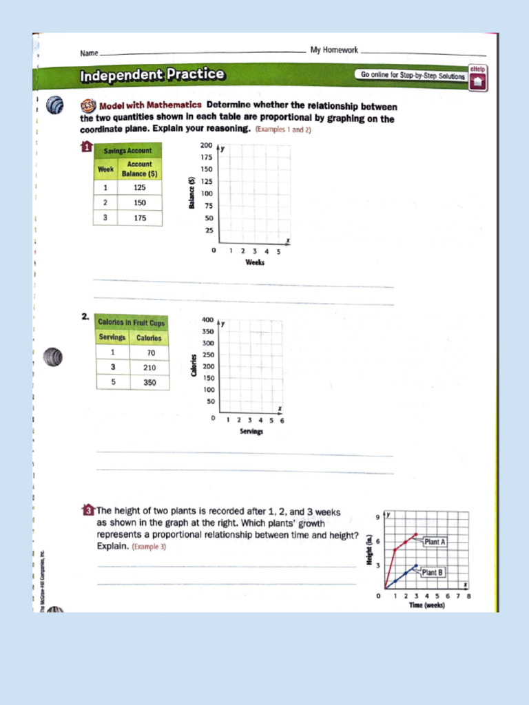- Graphing Proportional and Non-Proportional Relationship (Practice) | PDF
