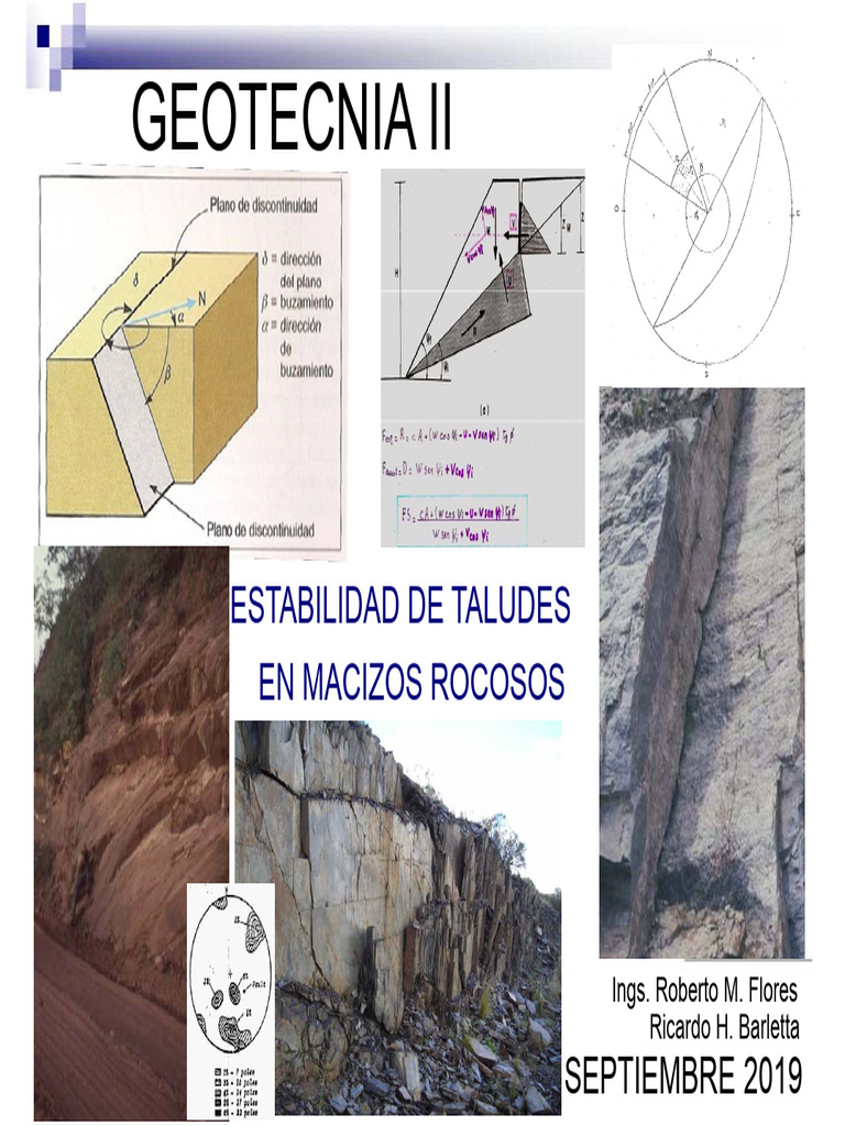 Estabilidad de Taludes Rocosos | PDF | Falla (geología) | Represa