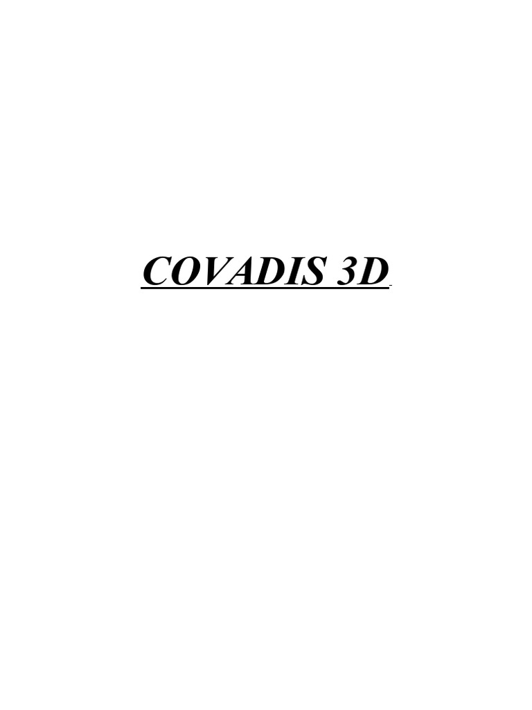 Covadis 3D | PDF