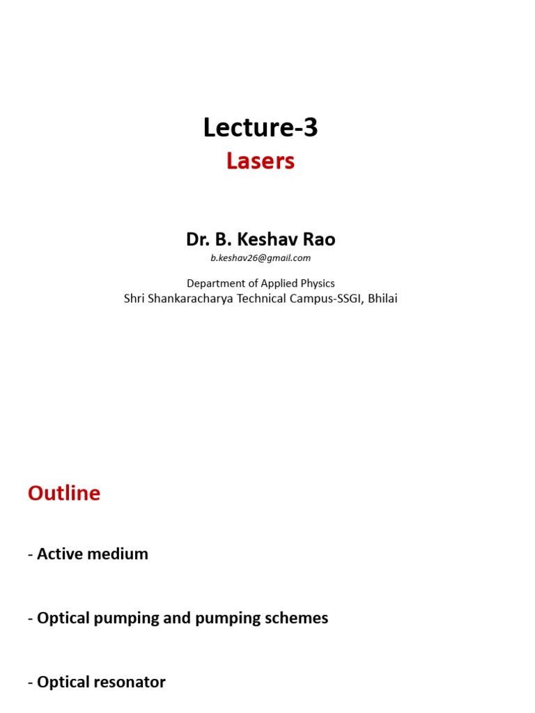 Laser Principles and Mechanisms | PDF | Laser | Optics