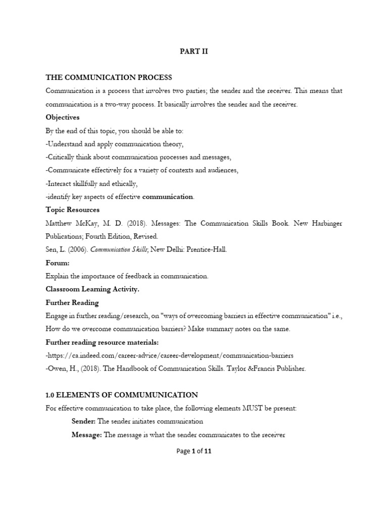 Understanding the Communication Process | PDF | Communication | Nonverbal Communication