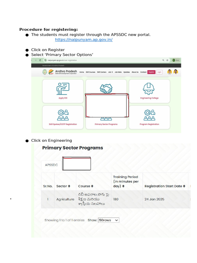 Procedure for Registering | PDF