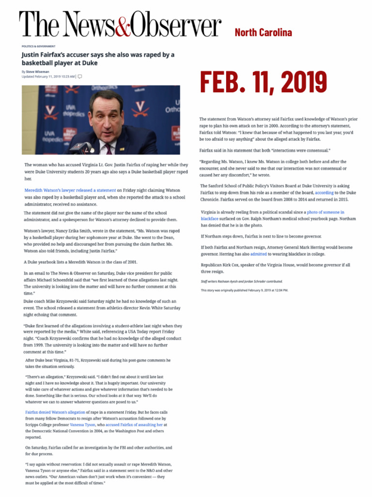 Meredith Watson Alleges Second Rape Allegation With No Evidence - NEWS ...