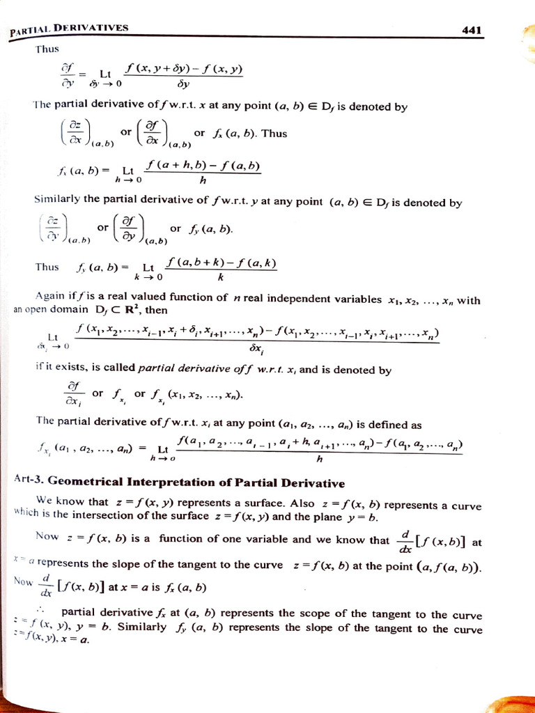 {Calculus-1} (Chapter-8) (Partial Derivatives) | PDF