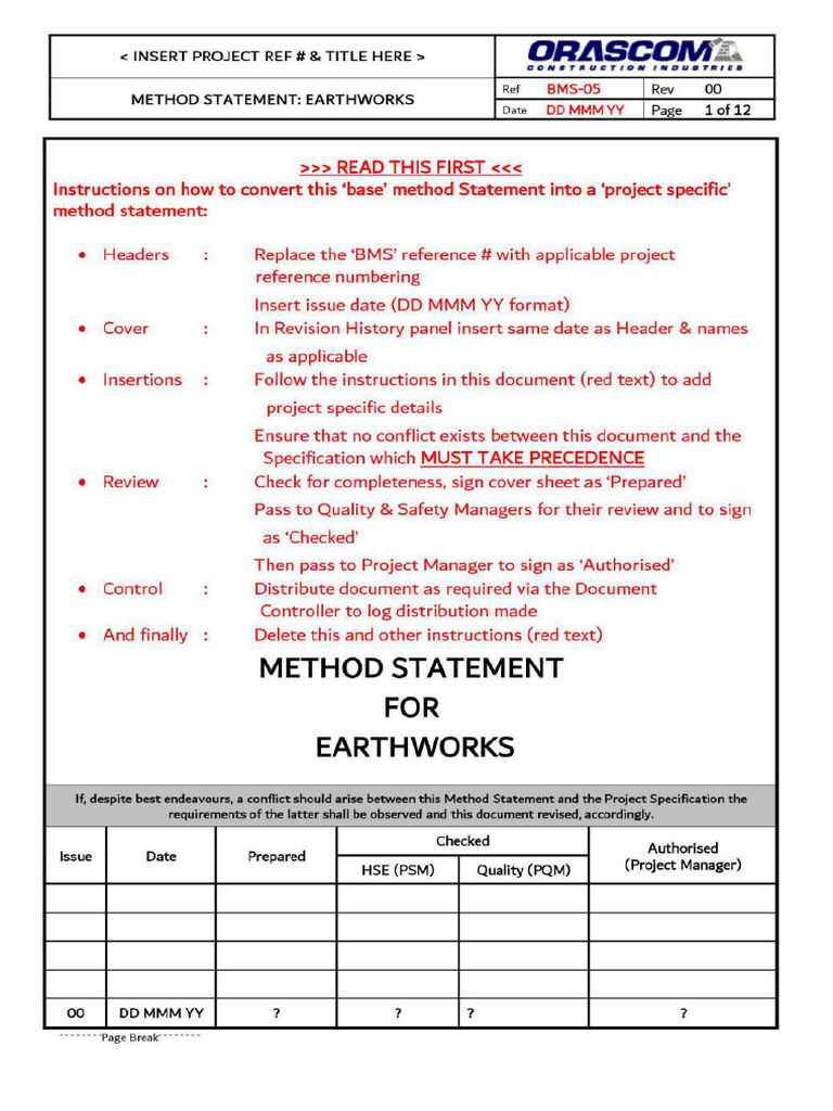 Method Statement | PDF