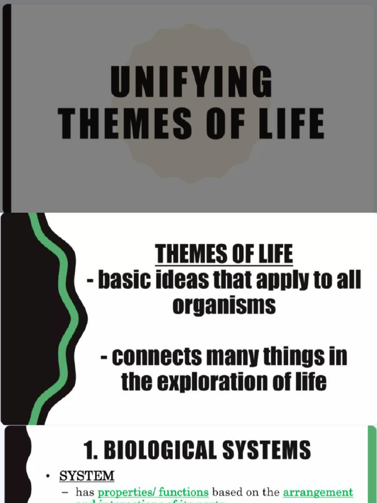 Unifying Themes of Life | PDF