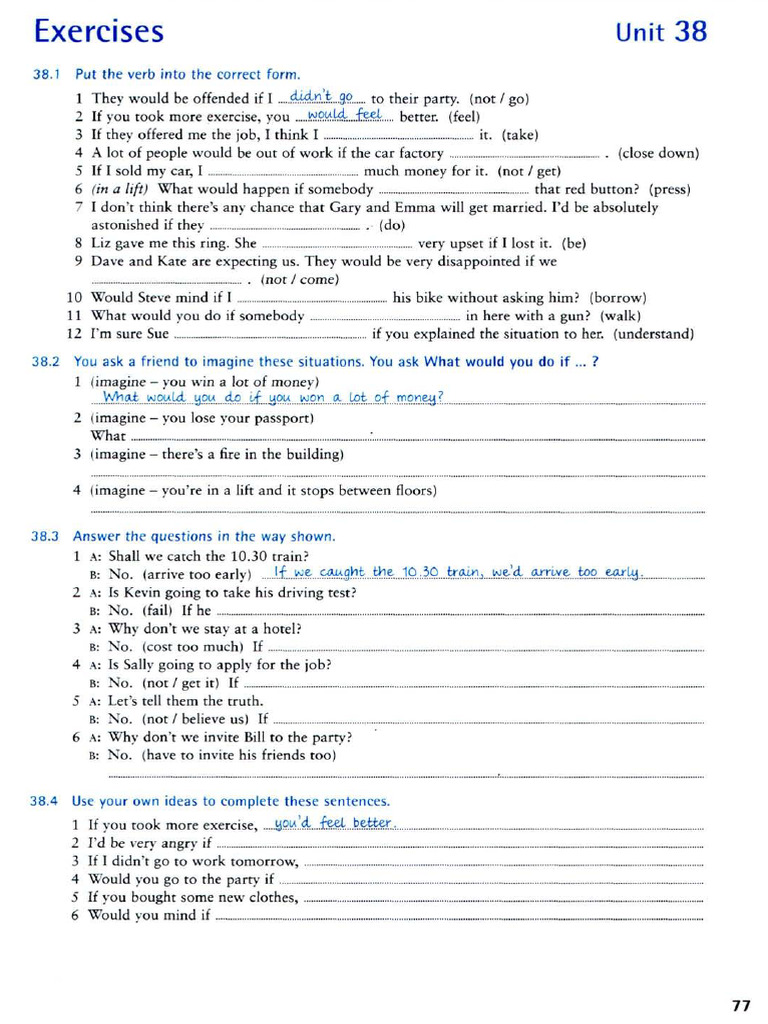 If Clauses Exercise | PDF